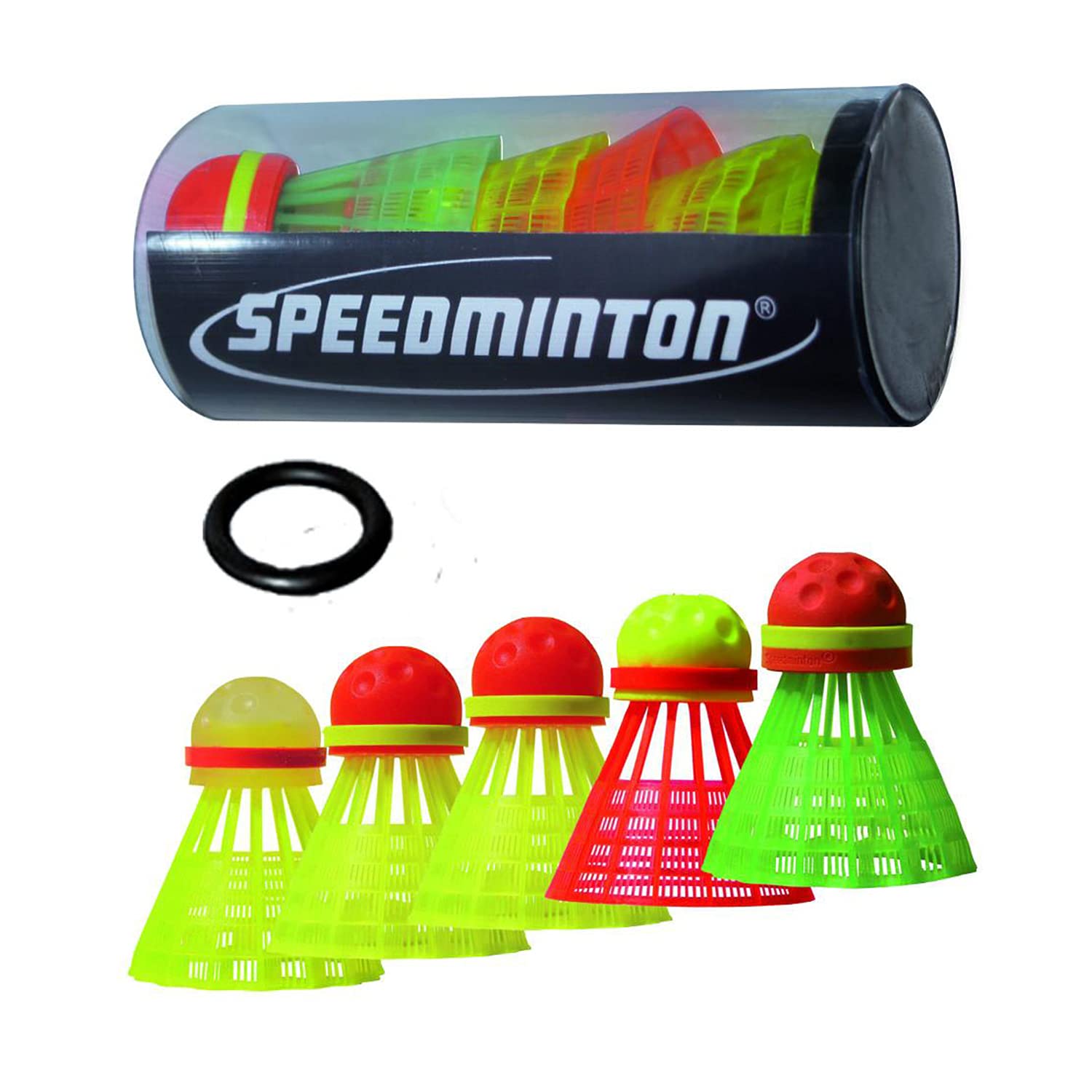 Speedminton S900 Set - Original Speed ​​Badminton/crossminton Professional Set with 2 Carbon Rackets incl. 5 Speeder, Playing Field, Incl Bag