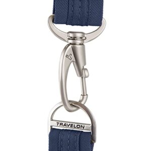 Travelon Anti-Theft Classic Slim Dbl Zip Crossbody Bag, Midnight -360 9 x 10.5 x 1