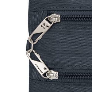 Travelon Anti-Theft Classic Slim Dbl Zip Crossbody Bag, Midnight -360 9 x 10.5 x 1