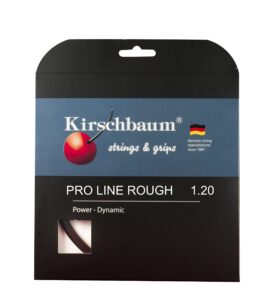 kirschbaum set pro line ii rough tennis string, 1.20mm/18-gauge, black