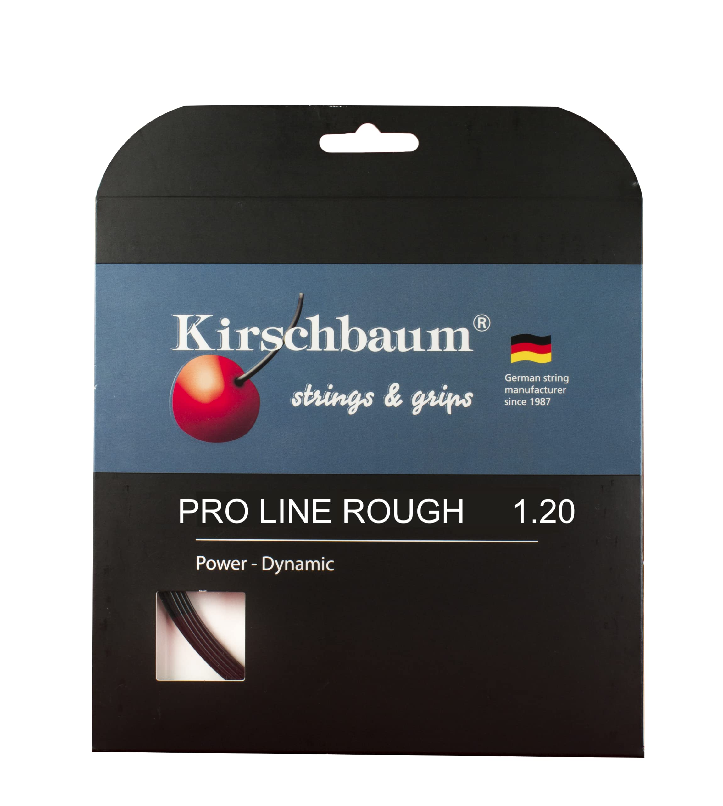 Kirschbaum Set Pro Line II Rough Tennis String, 1.20mm/18-Gauge, Black