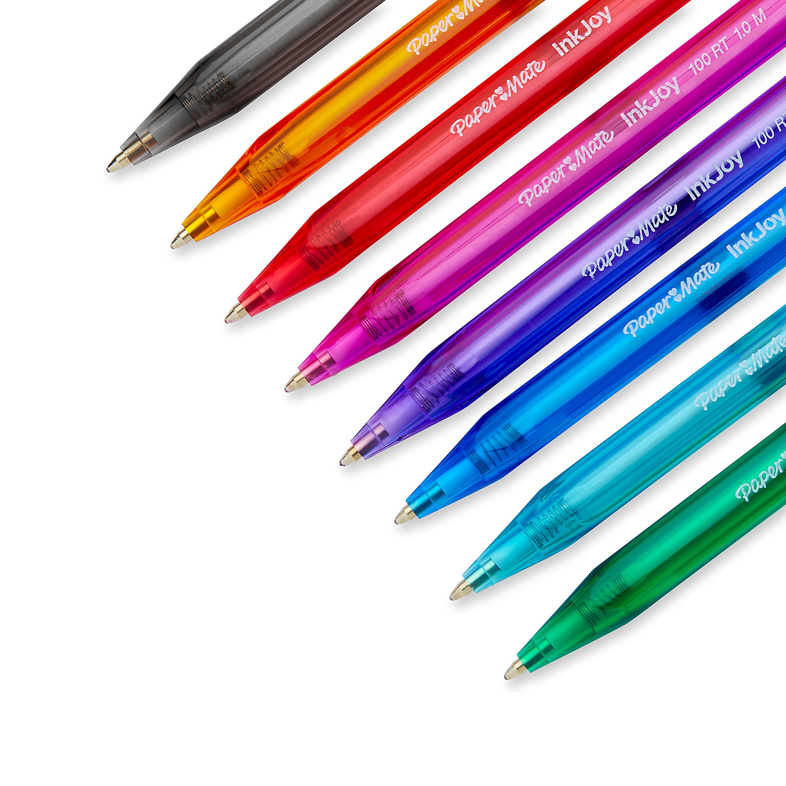 Paper Mate InkJoy 100RT Retractable Ballpoint Pens, Medium Point, Assorted Ink, 8 Pack (1945935)