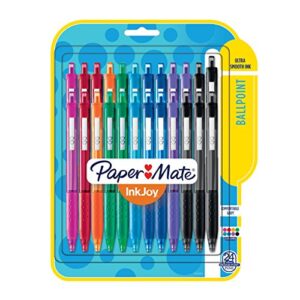 paper mate inkjoy 300rt retractable ballpoint pens, medium point, 8 ink colors, 24 pack (1945926)