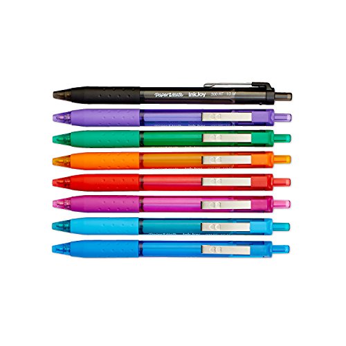 Paper Mate InkJoy 300RT Retractable Ballpoint Pens, Medium Point, 8 Ink Colors, 24 Pack (1945926)