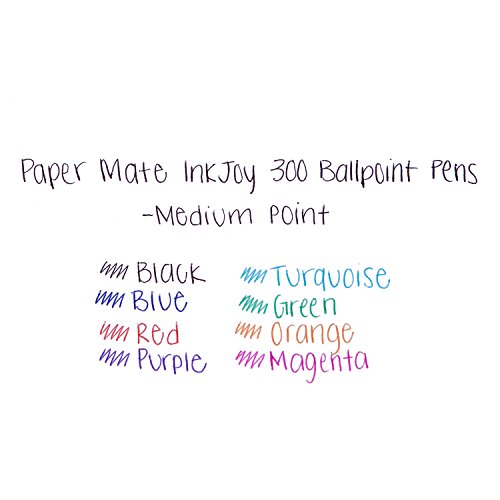 Paper Mate InkJoy 300RT Retractable Ballpoint Pens, Medium Point, 8 Ink Colors, 24 Pack (1945926)