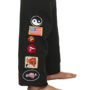 Kids Black Cobra Kai Costume Boys, Sleeveless Karate Gi Uniform Halloween Outfit X-Large