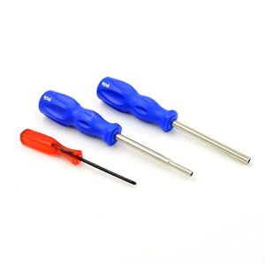 ninthseason 3.8mm + 4.5mm + trigram triwing security screwdriver bit tool set for nintendo nes snes n64 game boy vintage games and consoles