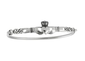 fashionjunkie4life 925 sterling silver irish claddagh celtic knot bangle bracelet