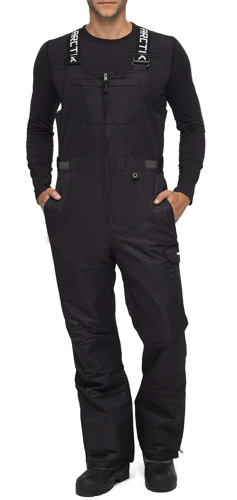 Arctix Men's Avalanche Athletic Fit Insulated Bib Overalls, Black, Large/32" Inseam