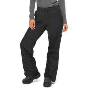 Arctix Women's Lumi Pull Over Fleece Lined Cargo Snow Pants, Black, X-Large