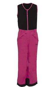 arctix kids limitless fleece top bib overalls, fuchsia, small