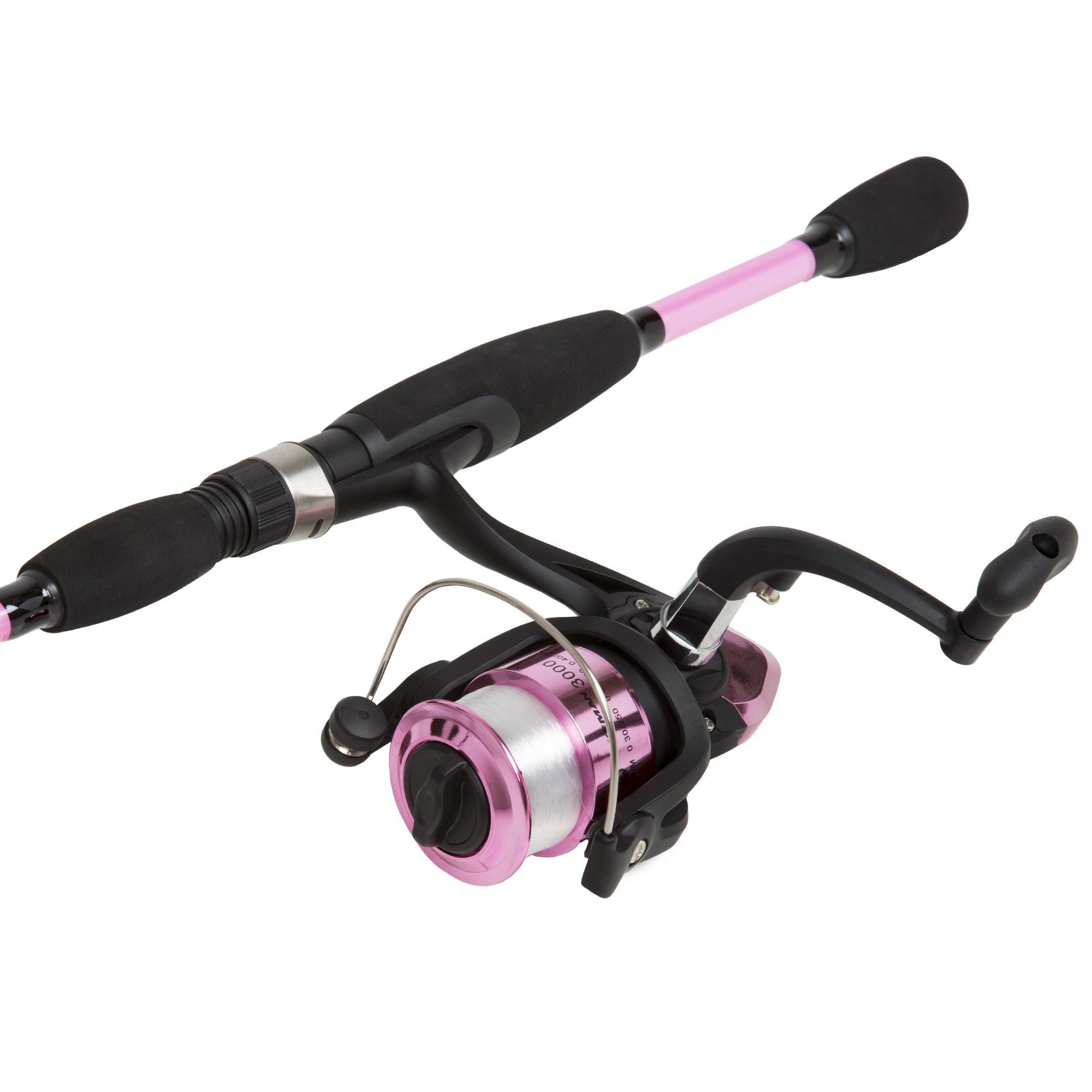 Wakeman Strike Series Spinning Rod and Reel Combo - Hot Pink, 78 Inches, Reel Width: 5.75 Inches, Reel Height: 5 Inches