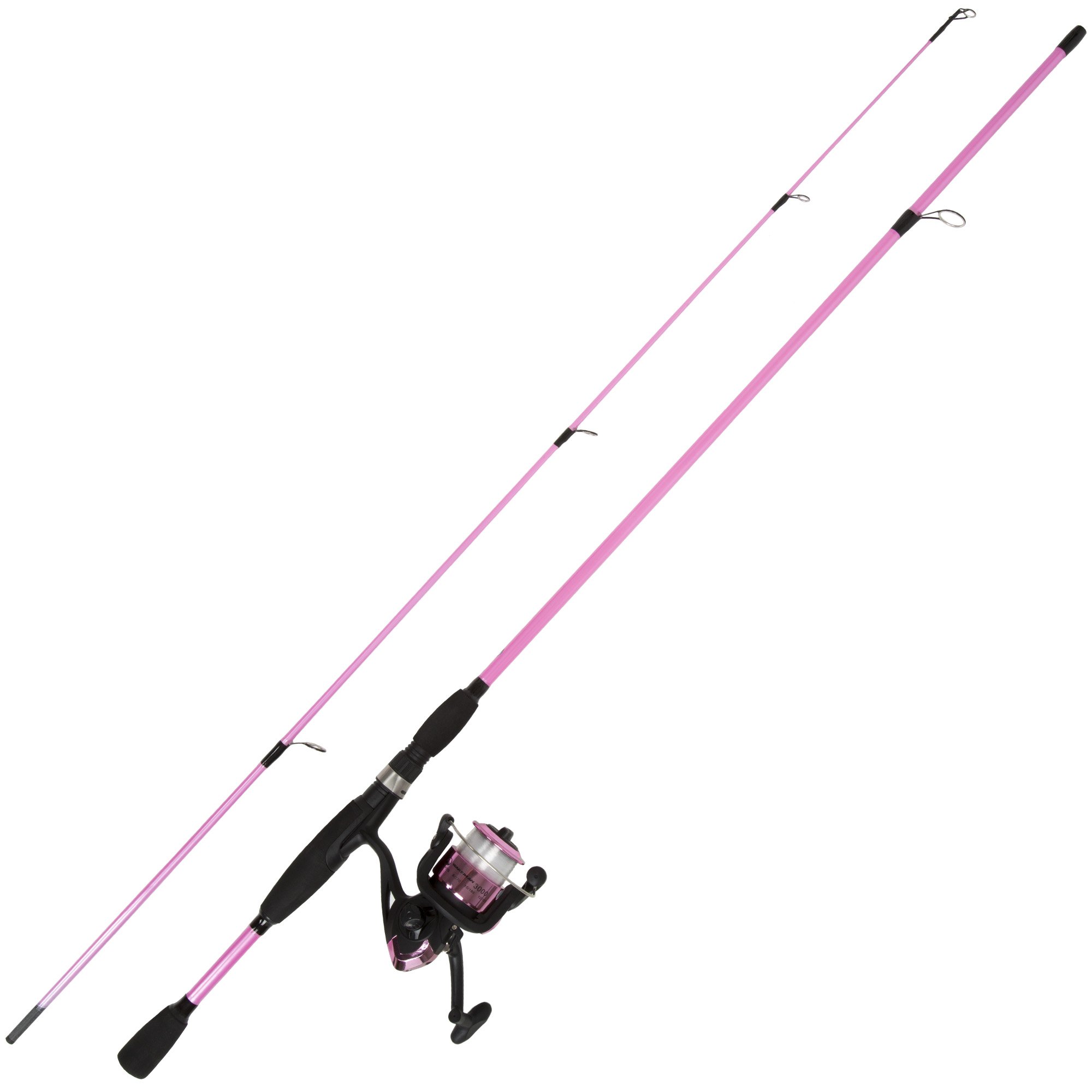 Wakeman Strike Series Spinning Rod and Reel Combo - Hot Pink, 78 Inches, Reel Width: 5.75 Inches, Reel Height: 5 Inches