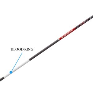 BLOODSPORT Evidence Precise Durable Carbon Fletched Hunting Arrow for Compound Bow - 31" Length.165 Micro-Diameter.001 Straightness, 6 Pack, 300 Spine,Black