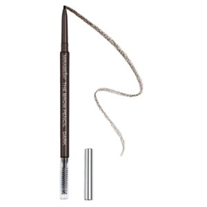 mirabella brow pencil, ultra-fine point precision waterproof eyebrow pencil offers rich, blendable, long-lasting and smudge-proof hair-like strokes to define and fill in brows naturally, dark