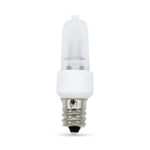 60w 120v xenon e12 bulb replacement for kichler 5905fst by technical precision - t3 xenon lamp replacement - e12 candelabra screw base - frosted - 2700k warm white - 1 pack