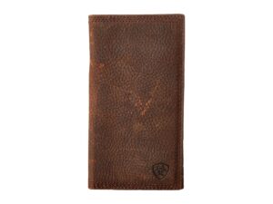 ariat men's rowdy rodeo wallets triple stitch, brown, one size