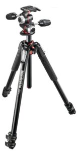 zaykir manfrotto mk055xpro3-3w 055 kit aluminium 3-section horizontal column tripod with 3-way head and two quick release plates for the rc2 rapid connect adapter