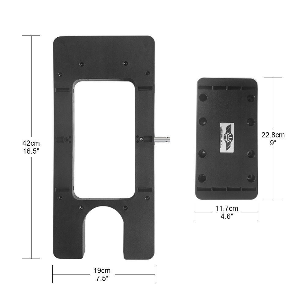 AQUOS Black Haswing Quick Release Bracket Quick Mounted Plate for Cayman Bow Mount Electric Trolling Motors on Bass Boat, Inflatable Boat, Pontoon Boat, Bass fishing, Lure fishing