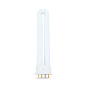 technical precision 9 watt self ballasted u shaped 4 pin compact fluorescent light bulb replacement for kandolite 96500 light bulb t4 cfl 4 pin bulbs with 2g7 base - 6500k - 8000 hours - 1 pack