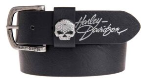 harley-davidson women's rock candy embellish willie g skull belt hdwbt11023 (m)