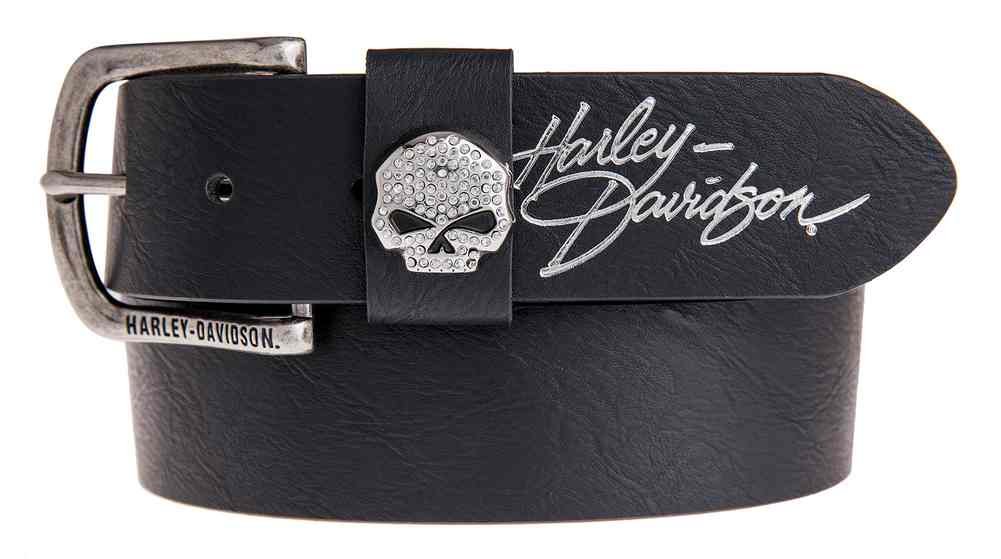 Harley-Davidson Women's Rock Candy Embellish Willie G Skull Belt HDWBT11023 (M)