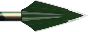 zwickey archery eskilite 2 blade broadhead (3 pack), green, 110 grain