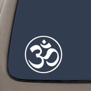 ni178 aum om decal sticker | premium quality vinyl decal | 5" decal | namaste yoga spiritual peace symbol | hinduism