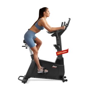 sole fitness b94 2023 model light upright indoor stationary bike, home and gym exercise equipment, smooth and quiet, versatile for any workout, bluetooth and usb compatible