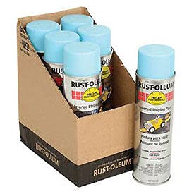 rust-oleum 2326838 2300 system inverted striping paint aerosol, blue - lot of 6