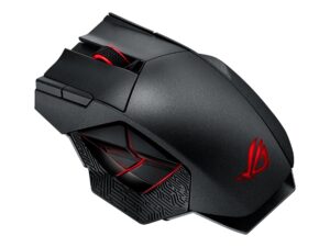 asus rgb laser gaming mouse - rog spatha | wireless/wired gaming mouse for pc | for right-handed gamers | 8200 dpi laser sensor | ultra-precise mouse tracking for mmo games | 3d printer friendly