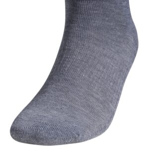 adidas Men's Athletic Cushioned Low Cut Socks with Arch Compression for a Secure fit (6-Pair), Heather Grey/Black, L