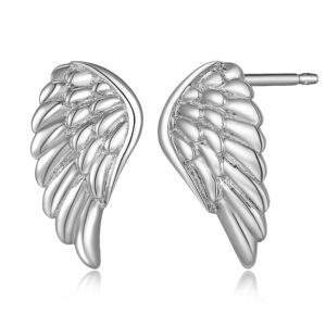 morgan & paige sterling silver angel wing stud earrings