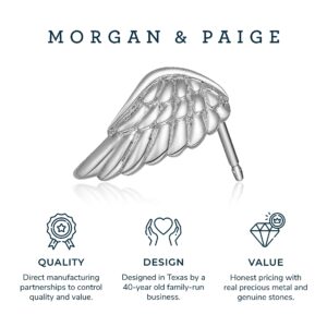 MORGAN & PAIGE Sterling Silver Angel Wing Stud Earrings