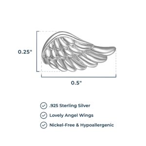 MORGAN & PAIGE Sterling Silver Angel Wing Stud Earrings