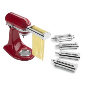 kitchenaid ksmpdx pasta deluxe set stand mixer attachment, stainless steel , 5 piece ( pack of 1)