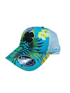 black clover island lu 5 - black/yellow/tropical/white mesh - adjustable