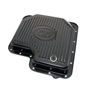 assault racing products a9125pbk for ford c6 black steel transmission pan 2 3/8" depth