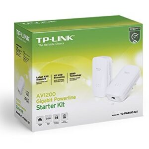 TP-Link AV1200 Powerline Ethernet Adapter - Gigabit Port, Plug&Play, Power Saving(TL-PA8010 KIT)