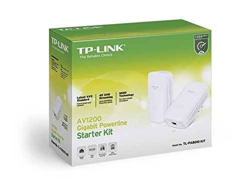 TP-Link AV1200 Powerline Ethernet Adapter - Gigabit Port, Plug&Play, Power Saving(TL-PA8010 KIT)