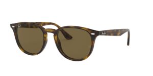 ray-ban rb4259 round sunglasses, light havana/dark brown, 51 mm