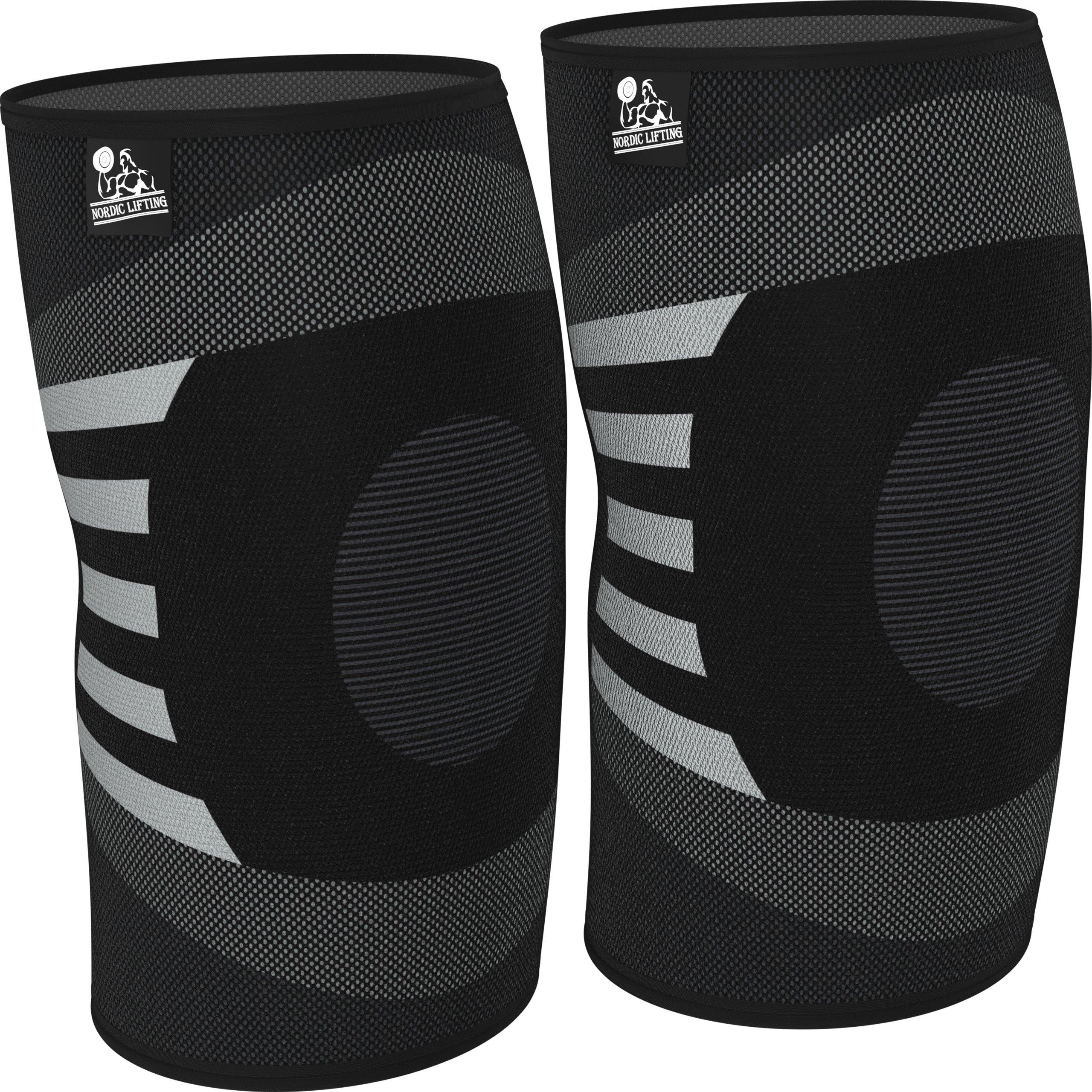 Knee Compression Sleeves (1 Pair) - Support for Arthritis Prevention & Recovery (X-Large, Grey)