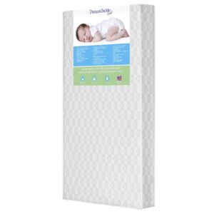 dream on me carousel firm fiber 6” crib and toddler bed mattress | waterproof | greenguard gold certified |10 years warranty | 6” fiber core| breathable mattress | taffeta embossing