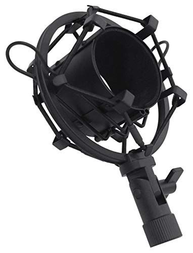 Rockville RCM02 Pro Studio Recording Condenser Microphone Mic+Metal Shock Mount, Black