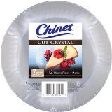 chinet cut crystal disposable plates 7" 12 ct - 2 pack