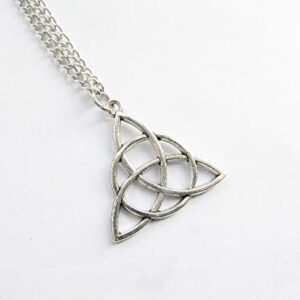 Silver Celtic Knot Triquetra Pendant Necklace // Alternative // Pagan // Charmed