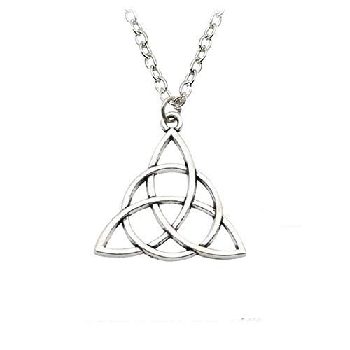 Silver Celtic Knot Triquetra Pendant Necklace // Alternative // Pagan // Charmed