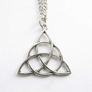 Silver Celtic Knot Triquetra Pendant Necklace // Alternative // Pagan // Charmed