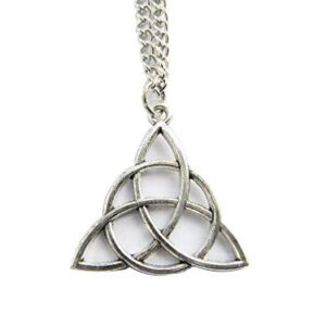 Silver Celtic Knot Triquetra Pendant Necklace // Alternative // Pagan // Charmed