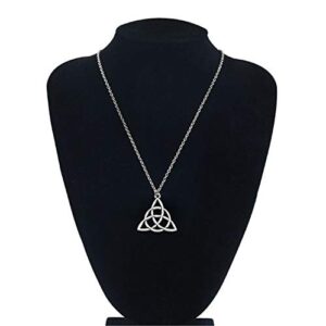 Silver Celtic Knot Triquetra Pendant Necklace // Alternative // Pagan // Charmed